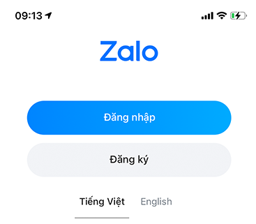 Tải và đăng nhập ứng dụng Zalo trên điện thoại.